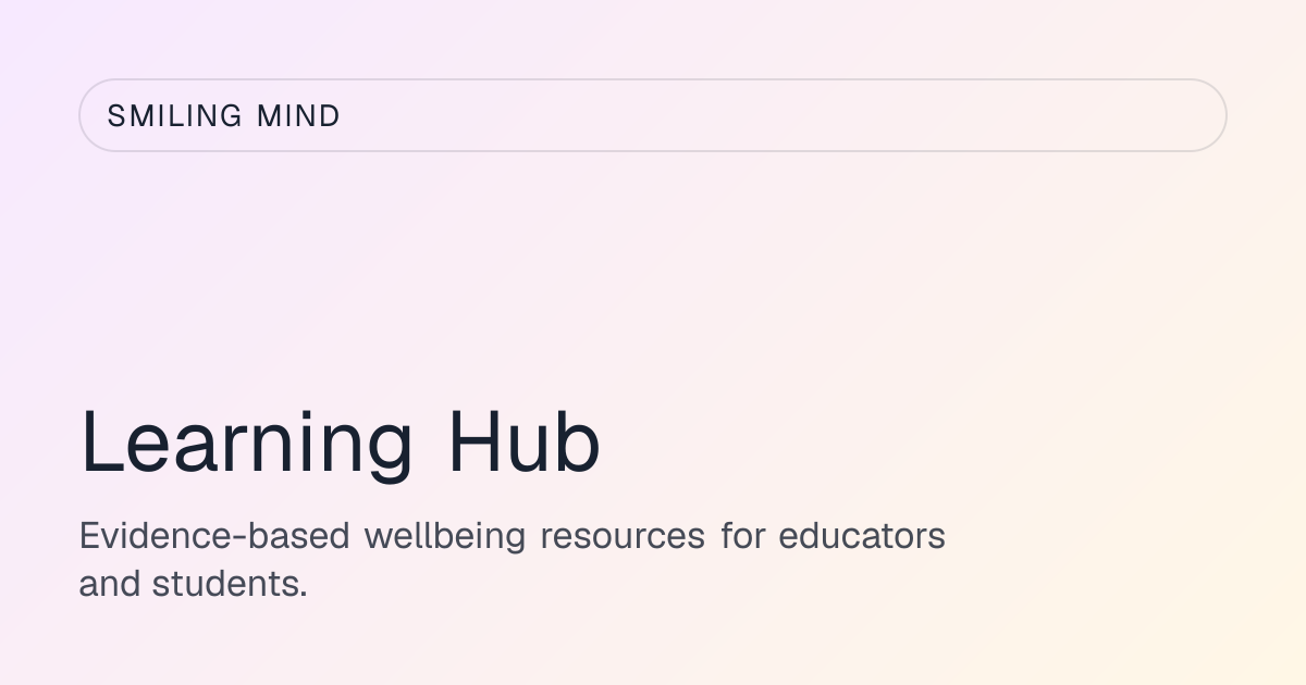 Login • Learning Hub by Smiling Mind
